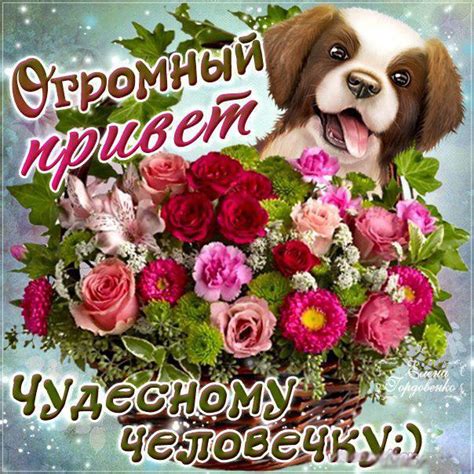 Бесплатная милая открытка с Приветом