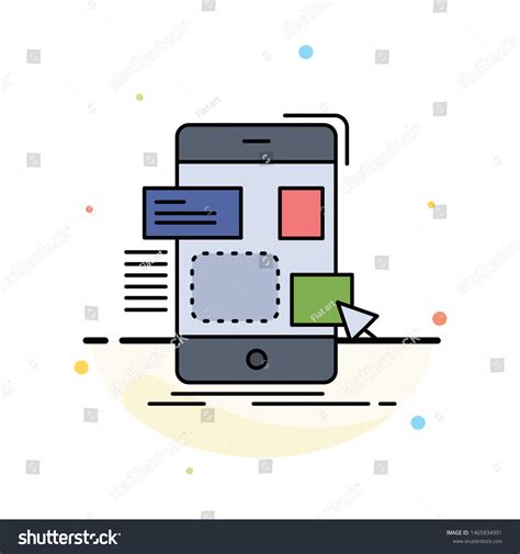 Drag Mobile Design Ui Ux Flat Stock Vector Royalty Free 1465834991 Shutterstock
