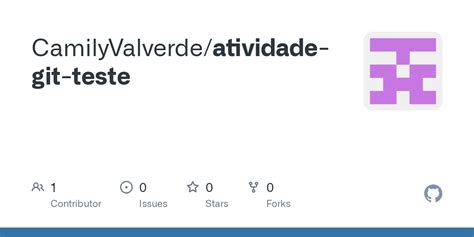 GitHub CamilyValverde Atividade Git Teste