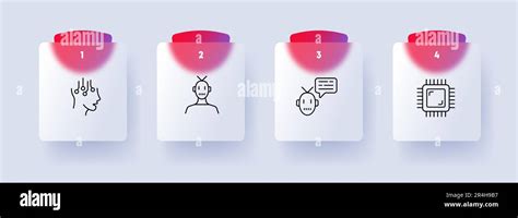 Artificial Intelligence Icon Set Intelligent Machines Cognitive