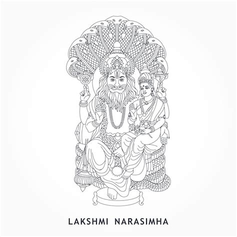 Sri Lakshmi Narasimha Swamy Vecteur Premium
