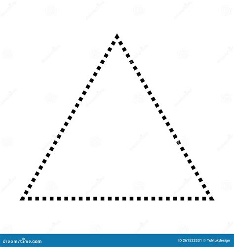 Triangle Shape Dotted Icon Vector Symbol For Creative Graphic Design Ui Element Stock Vector