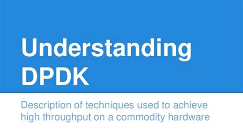 Understanding Dpdk