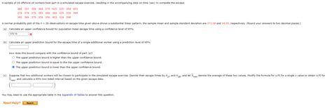 Solved A Calculate An Upper Confidence Bound For