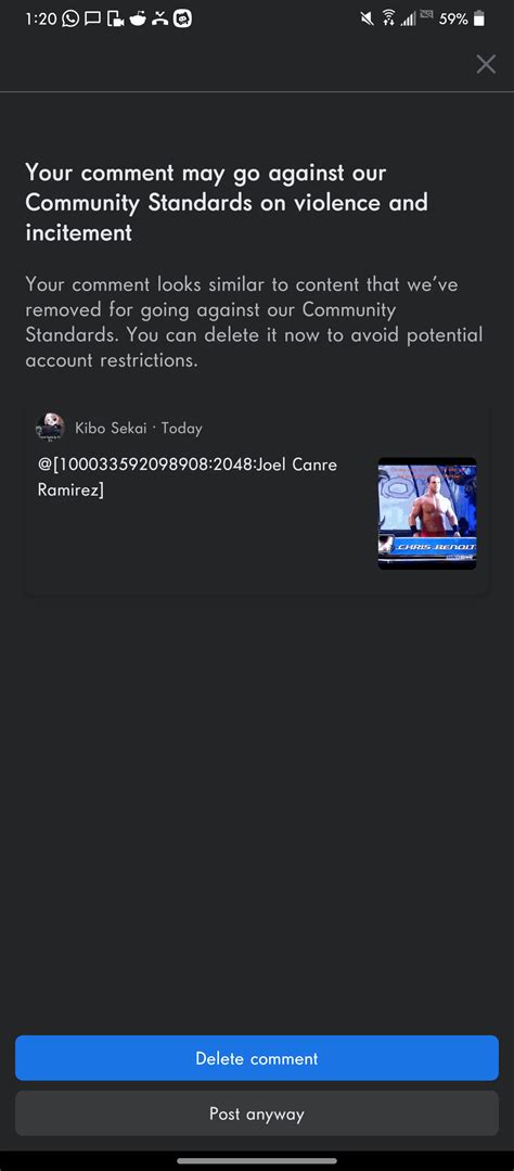 Chris Benoit Is Banned Not Only From Yhe Wwe But Also From Facebook { R Chrisbenoit