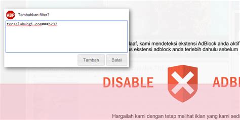 Cara Memblokir Peringatan Tidak Ingin Di Blokir Oleh AdBlockPlus Script Antiblock Org