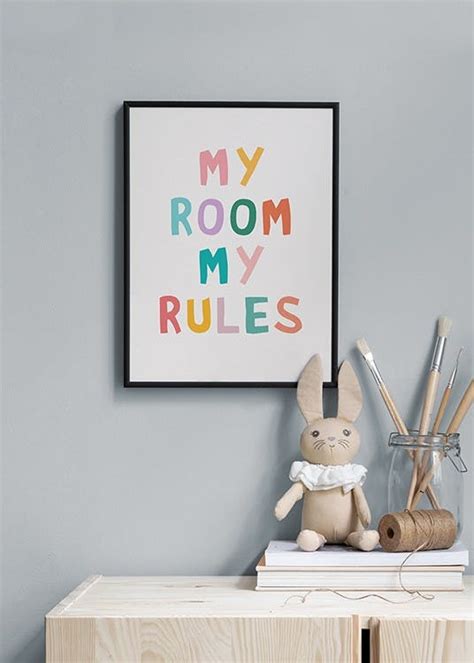 My Room My Rules Poster - My room my rules quote - desenio.co.uk