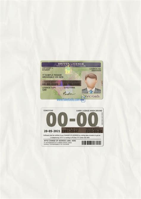 Australia Driver License Psd Template HIgh Quality Psd Template
