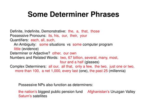 Ppt Cs544 Lecture 3 Syntax And Compositional Semantics Of The Noun Phrase Powerpoint