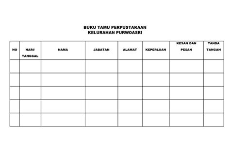 Buku Tamu Perpustakaan Pdf