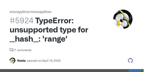 Typeerror Unsupported Type For Hash Range · Issue 5924