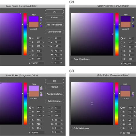Example Variations Of Saturation And Value Hsb Color Space Color Download Scientific Diagram