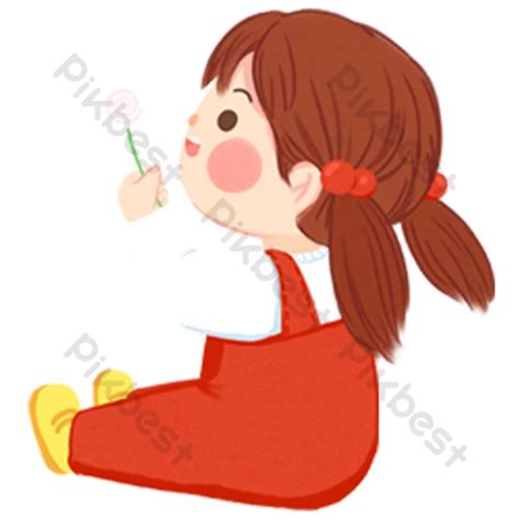 손으로 그린 만화 소녀 일러스트 Png Psd 무료 다운로드 Pikbest