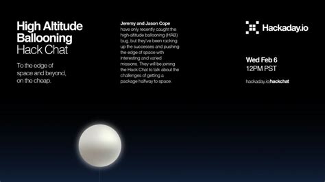 High Altitude Ballooning Hack Chat Hackaday