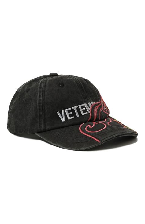 Джинсовая бейсболка VETEMENTS цвет черный купить в ЦУМ OUTLET, арт ...