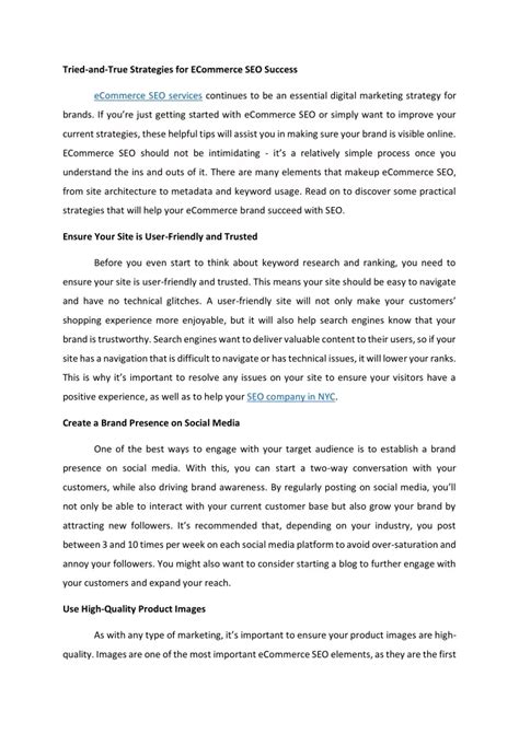 Ppt Tried And True Strategies For Ecommerce Seo Success Powerpoint Presentation Id 11583056