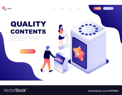 Modern Flat Design Isometric Concept Of Quality Vector Image