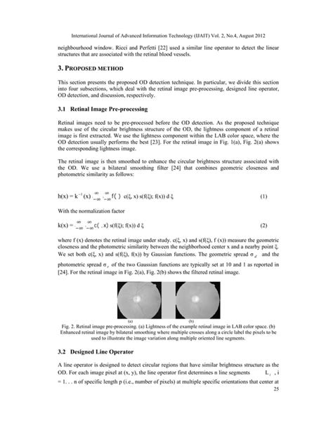 An Automatic Screening Method To Detect Optic Disc In The Retina Pdf