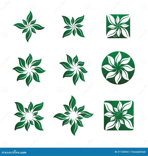 Leaf And Flower Vector Illustrations Stock Vector Illustration Of Shape Natural