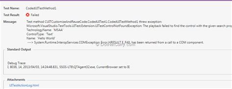 Enable Tracing Logs With Coded Ui Test Cuit In Visual Studio Dotnetcurry
