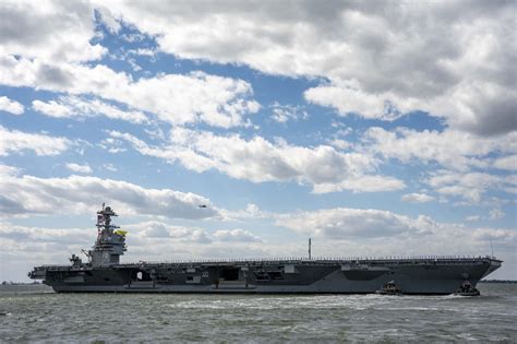 Uss Gerald R Ford Supercarrier Departs On First Combat Mission