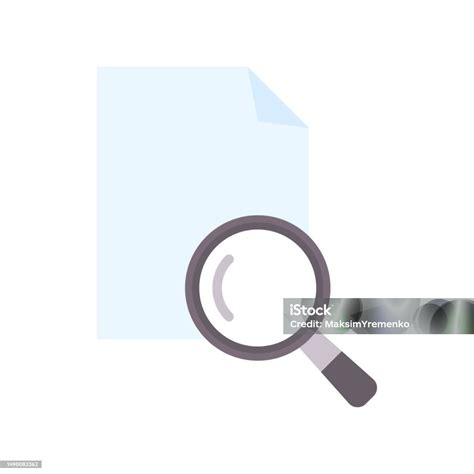 문서 찾기 아이콘입니다 돋보기로 문서화합니다 파일 검색 Office 문서 감사 확인 개념에 대한 스톡 벡터 아트 및 기타 이미지 개념 검사 보기 검색 Istock