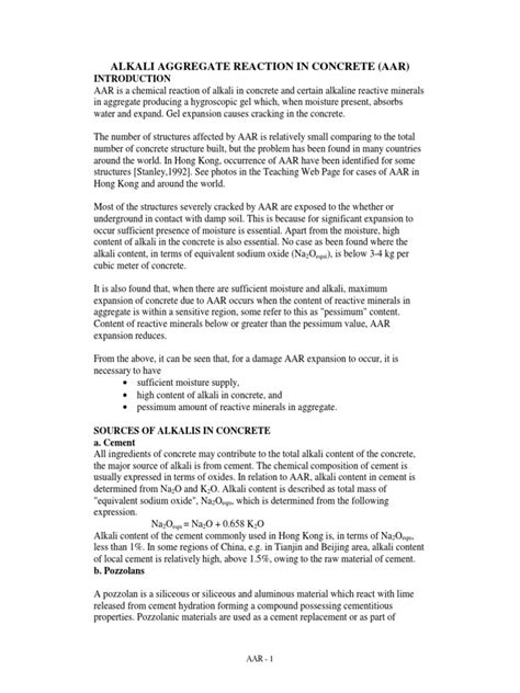 Pdf Alkali Aggregate Reaction In Concrete Dokumentips