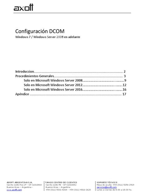 Configuración Dcom Descargar Gratis Pdf Microsoft Windows Edad De Información