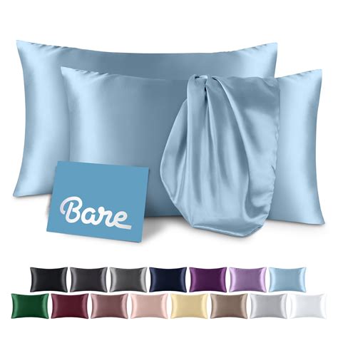 Bare Home Satin Pillowcase Set Luxury Envelope Pillowcases Soft And