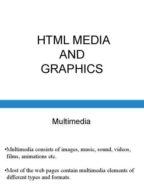 Embedding Multimedia And Graphics In Html A Comprehensive Guide To