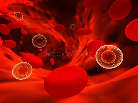 Virus Che Galleggiano Fra Gli Eritrociti Illustrazione Di Stock Illustrazione Di Aggressione