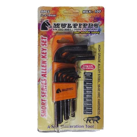 Hslk 100multitec Hslk 100 Short Series Allen Key Set