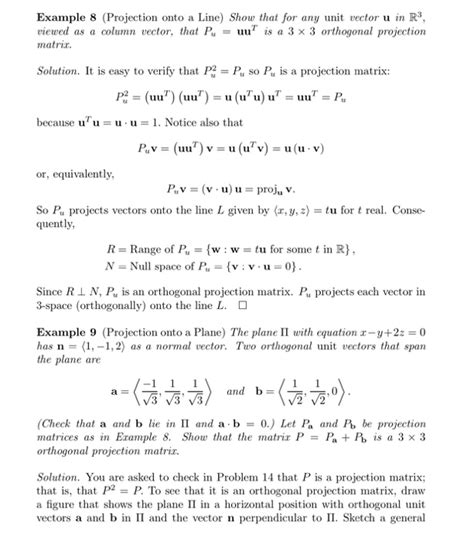 Solved 14 Show That The Matrix P Pa P In Example 9 Is A