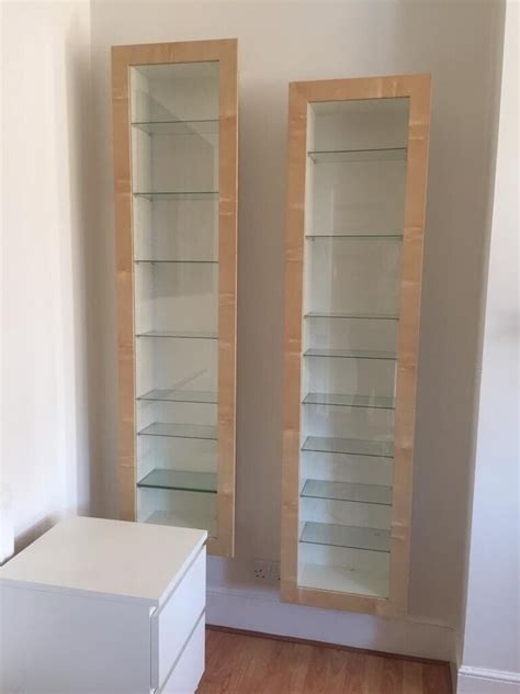 Ikea Bertby Pair Of Glass Fronted Wall Mounted Display Cabinets In Ipswich Suffolk Gumtree