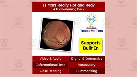 Mars Interactive Science Lesson Micro Learning Deck By Teach Simple