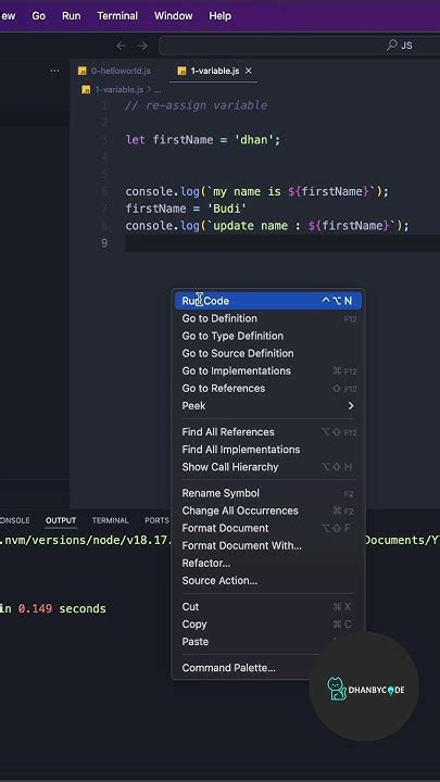 Belajar Javascript Reassign Variable Javascript Programming Youtube