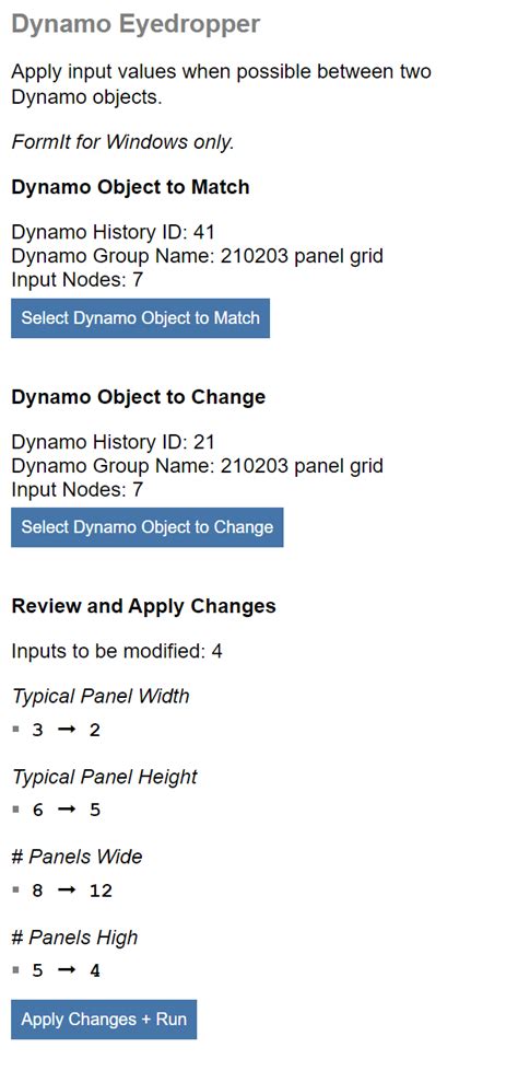 github formit3d dynamoeyedropper apply input values when possible between two dynamo objects