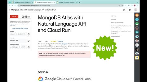 Mongodb Atlas With Natural Language Api And Cloud Run Qwiklabs