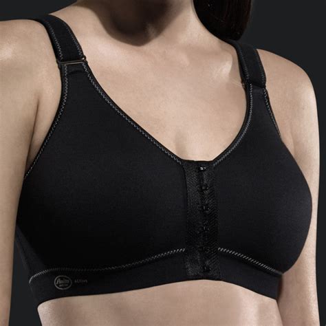 Anita Front Closure Sports Bra Black 5523001 Poinsettia Uk