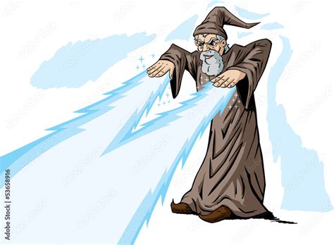 Zapping Wizard Stock Vector Adobe Stock