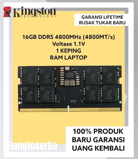 Memory Ram Laptop Kingstone Ddr5 16gb 4800mhz Ori Gaming Ram Nb Ddr5 Lazada Indonesia