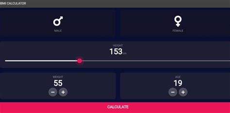 A Body Mass Index Calculator With Flutter Free Flutter Source Code