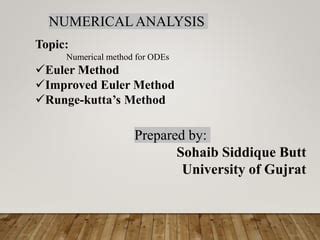 Euler And Improved Euler Method PPTX