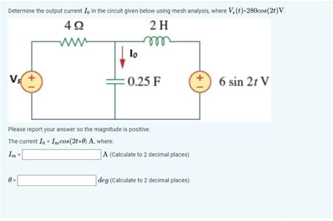Solved Determine The Output Current I0 In The Circuit Given