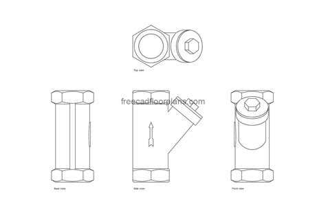 Y Strainer Cad Block At Jasper Saranealis Blog