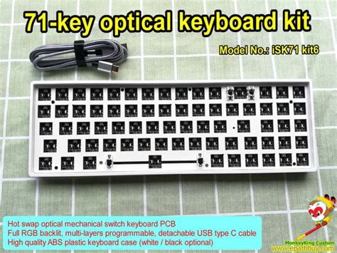 Optical Key Switch Keyboard Kit 70 71 Keys Optical Mechanical Switch Keyboard Kit