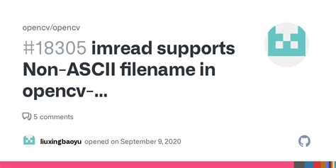 Imread Supports Non Ascii Filename In Opencv Pythonwindows · Issue 18305 · Opencvopencv · Github