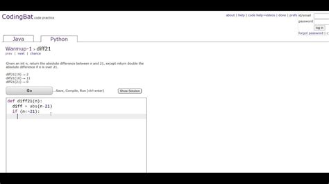 Warmup 1 Diff21 Python Tutoriall Youtube