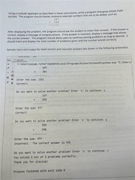 Solved Using A Modular Approach As Described In These
