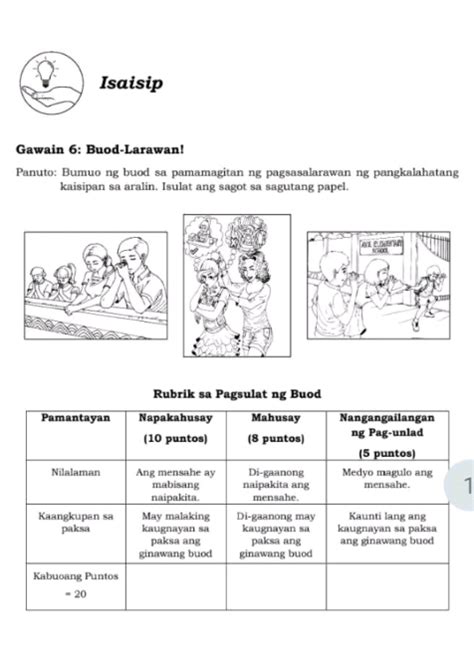 Isaisip Gawain Buod Larawan Panuto Bumuo Ng StudyX